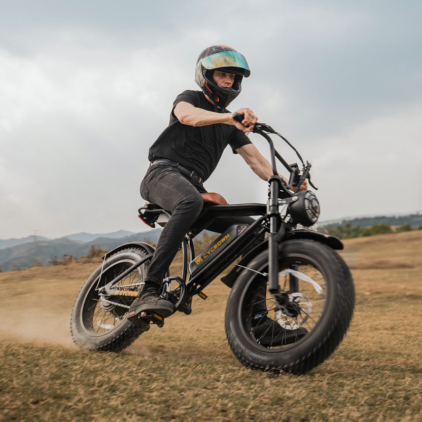 CycRun Vintage Moped Electric Bike – CYCROWN